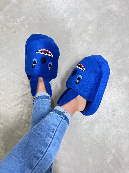 PANTUFLAS ANIMADAS STICH AZUL BORDADA - Pasionaria