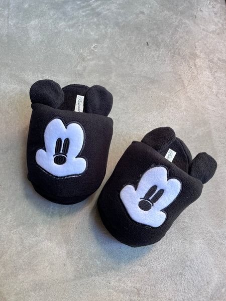 PANTUFLAS ANIMADAS RATON NEGRO BORDADA - Pasionaria